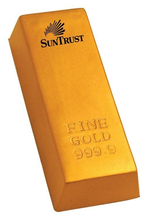 Gold Bar Stress Balls | Personalized Stress Relievers | Promotional