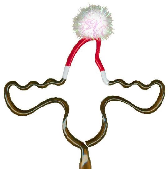 Moose With Santa Hat Pen | Shaped Pens | PMC