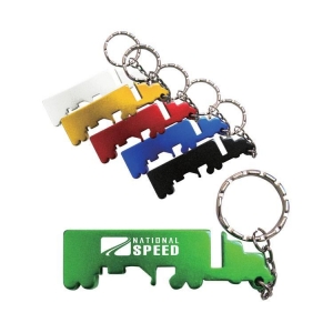 Semi Truck Bottle Opener Keychain | Personalized Keychains